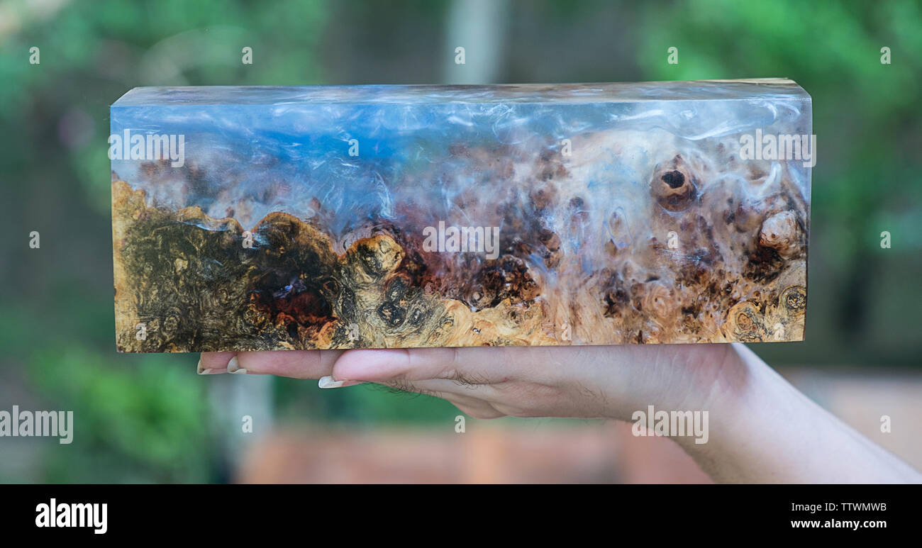 casting epoxy resin burl wood abstract background Stock Photo - Alamy