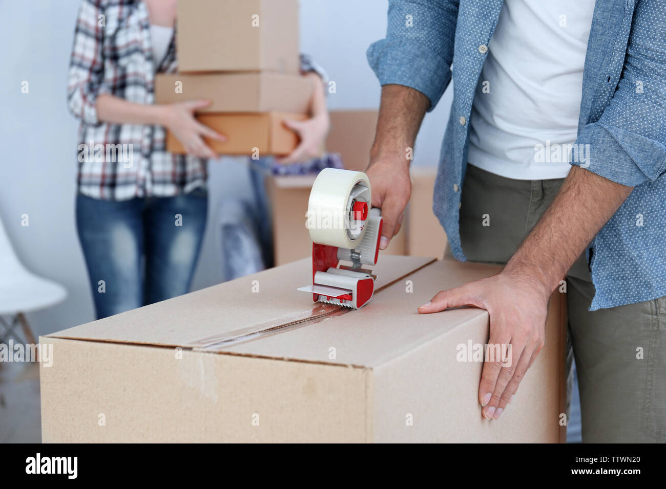 House moving concept closeup hi-res stock photography and images - Alamy