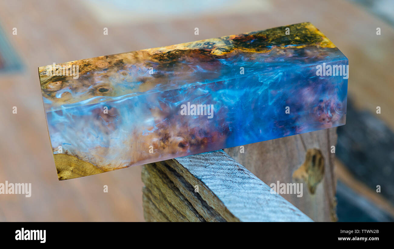 casting epoxy resin burl wood abstract background Stock Photo - Alamy