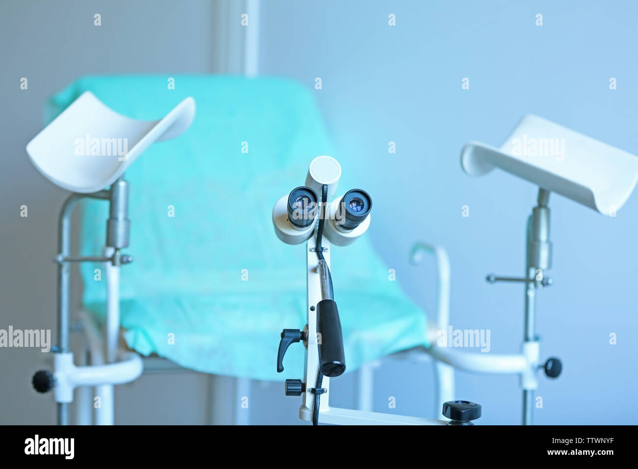Colposcope in gynecological room Stock Photo - Alamy