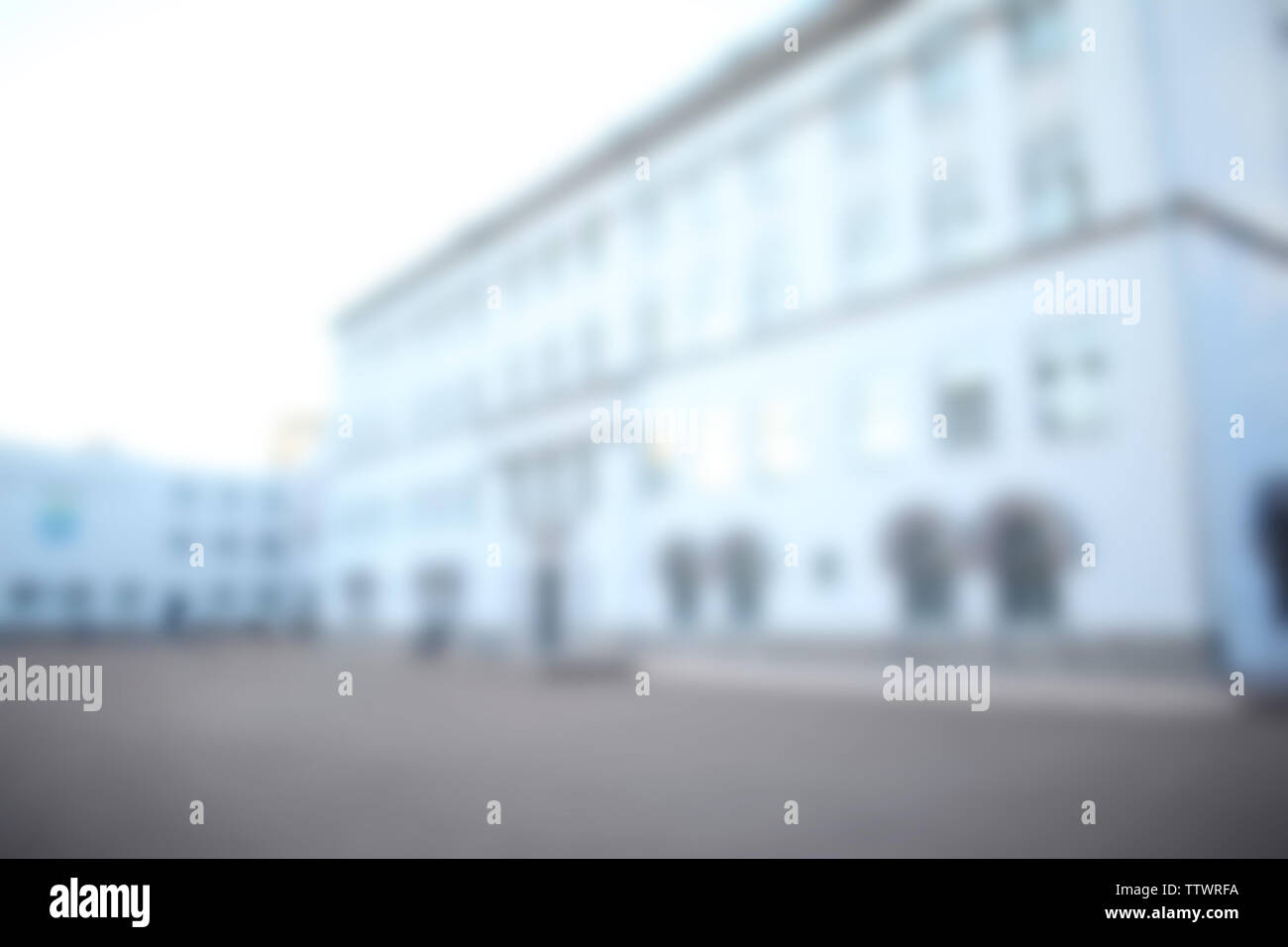 Blurred view of modern school building Stock Photo - Alamy