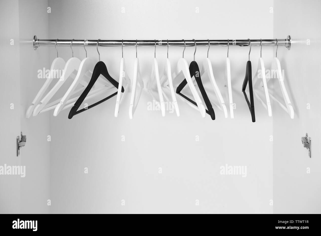 Empty clothes rail Black and White Stock Photos & Images - Alamy