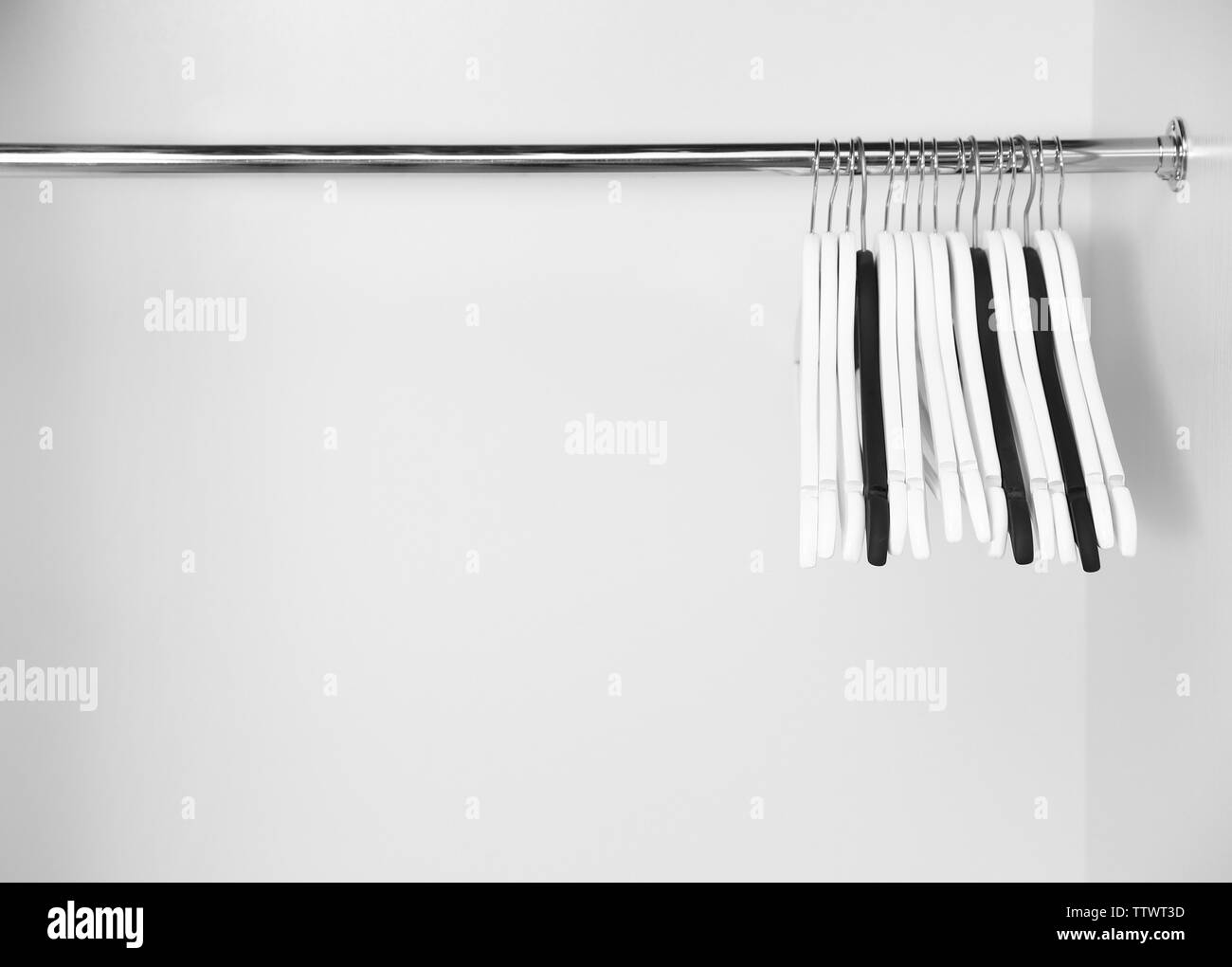 Empty clothes rail Black and White Stock Photos & Images - Alamy