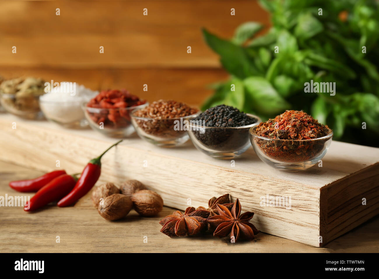 Composition different spices cardamom hi-res stock photography and ...