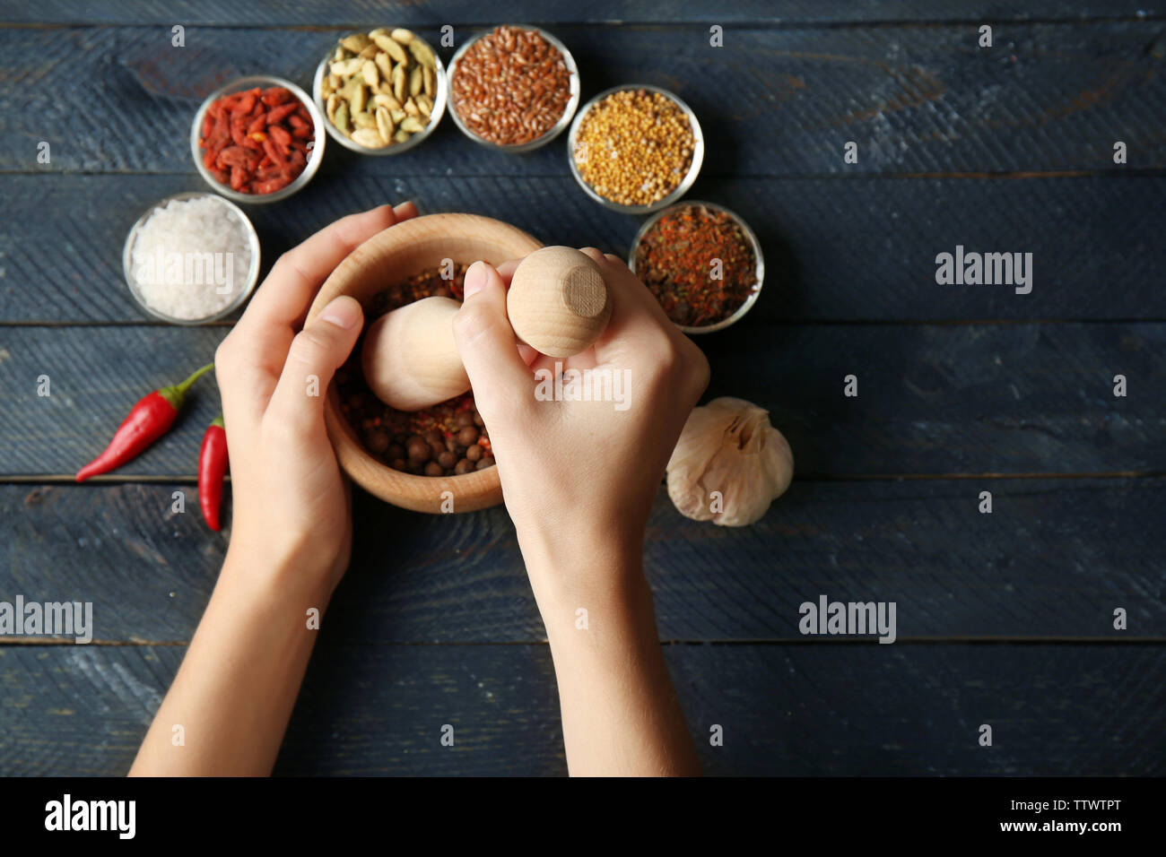 Seed mix in hands hi-res stock photography and images - Alamy