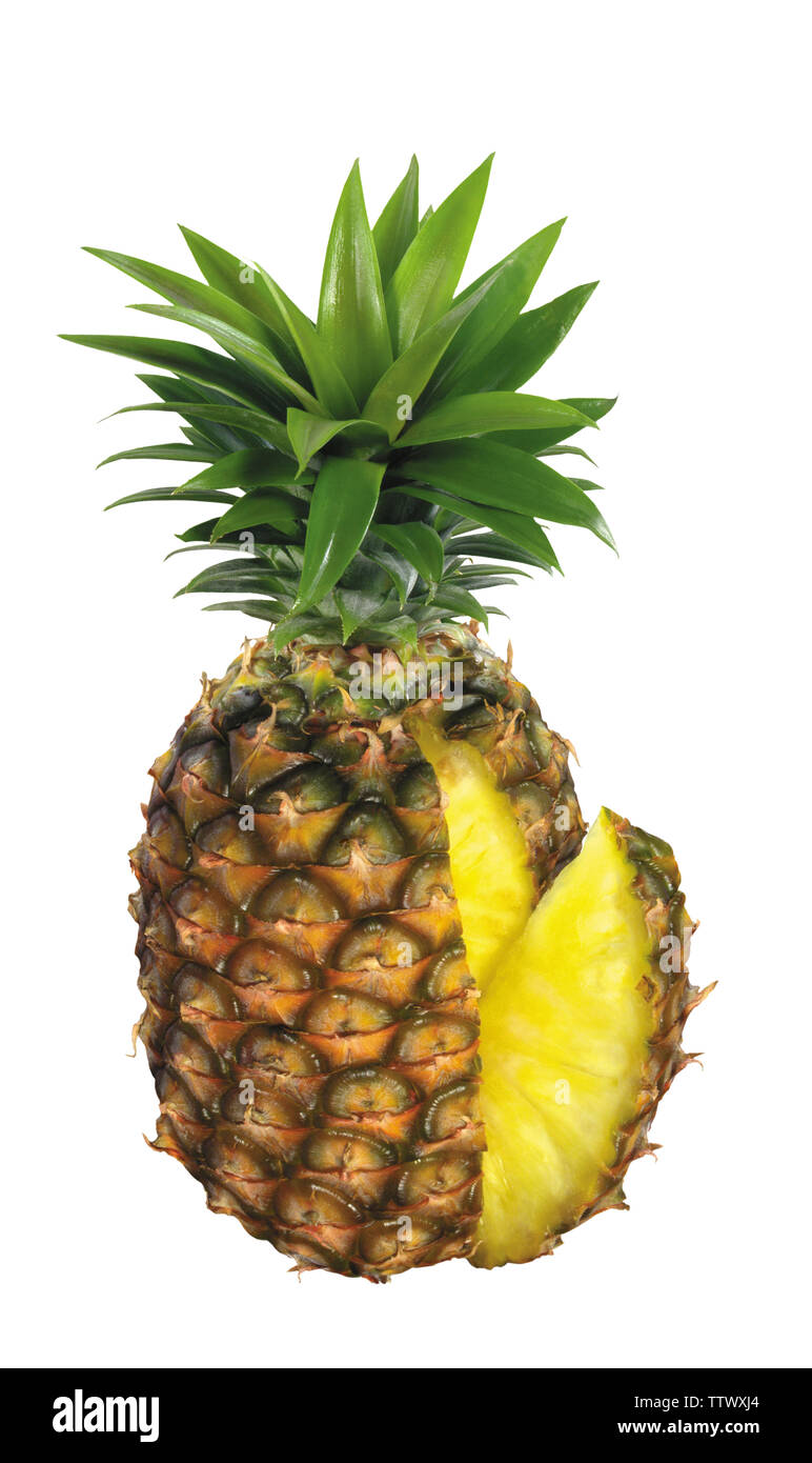 Pineapple close up Cut Out Stock Images & Pictures - Alamy