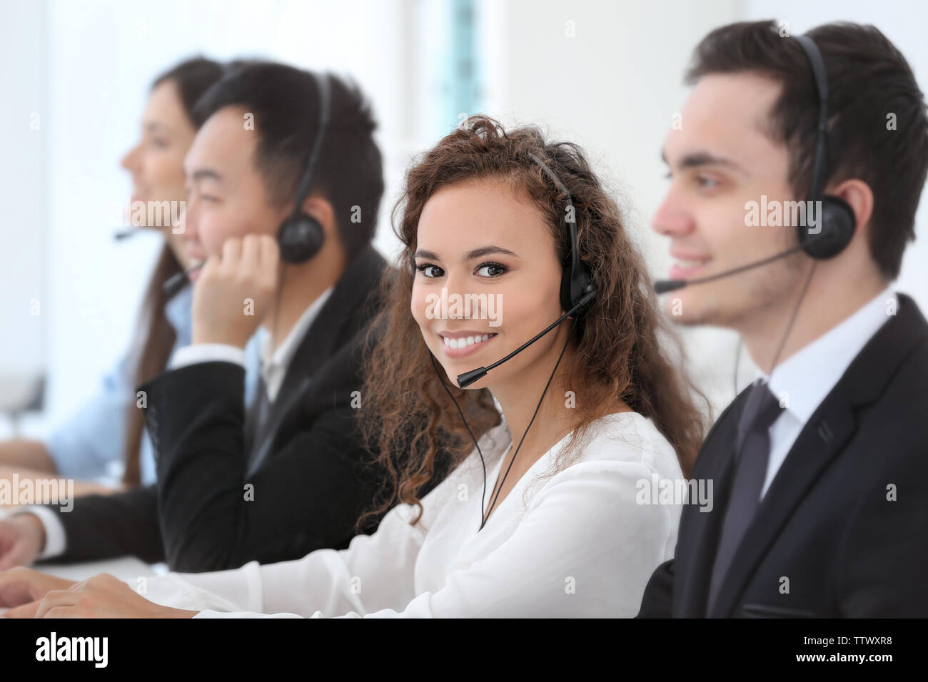 Call center operators hi-res stock photography and images - Alamy