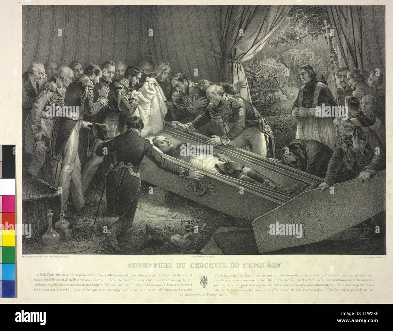 Napoleon I Bonaparte, Emperor of the French, opening of his coffin ...