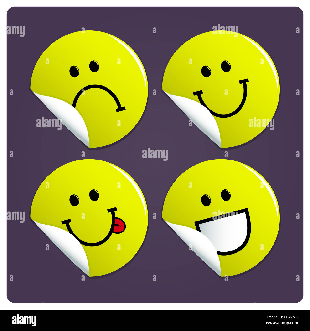 Face stickers hi-res stock photography and images - Alamy
