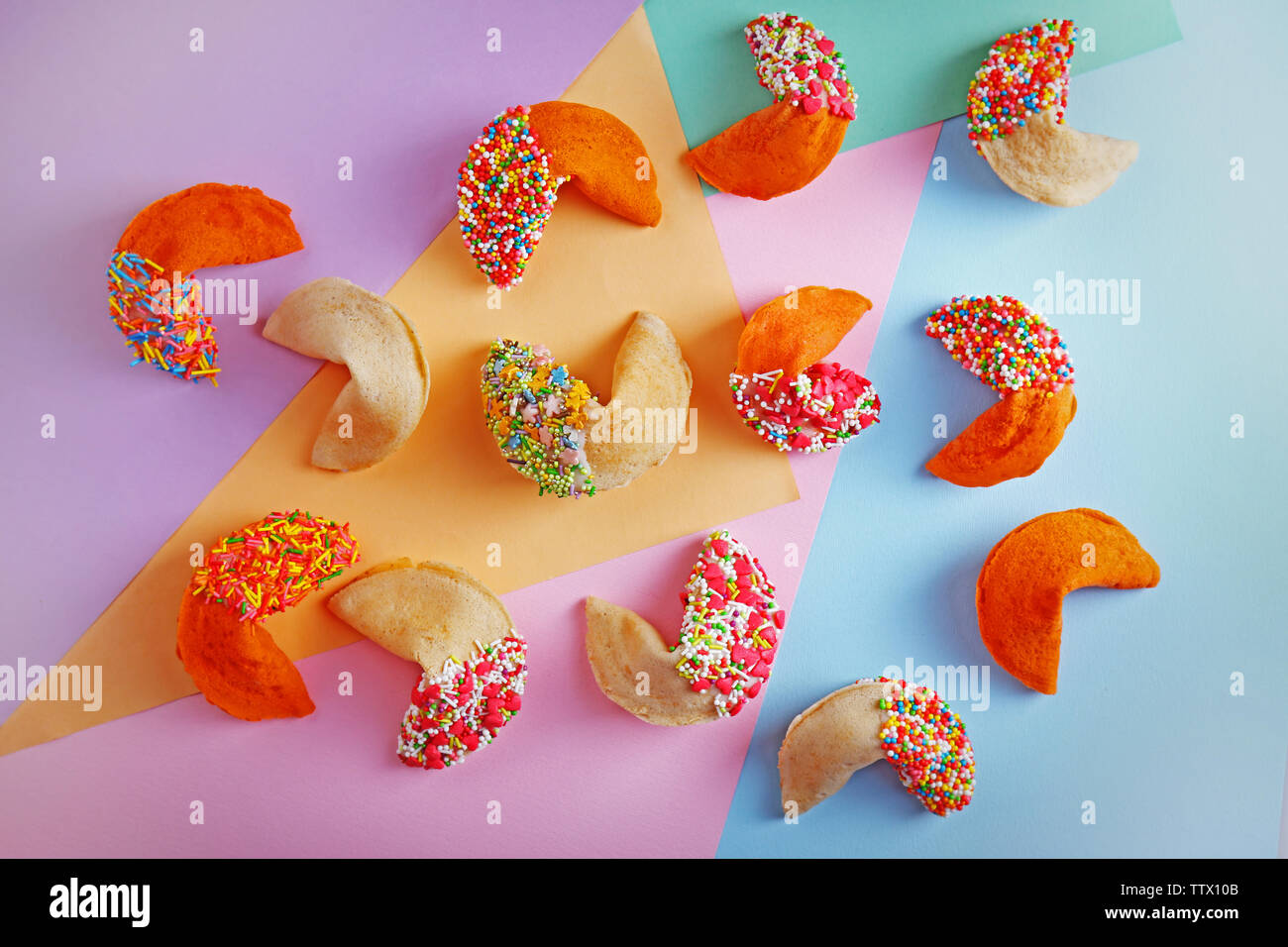 Fortune cookies top view hi-res stock photography and images - Alamy