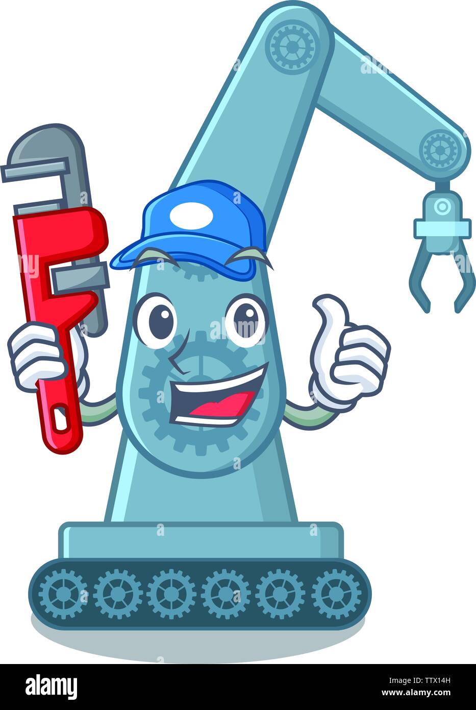 Plumber toy mechatronic robot arm cartoon shape Stock Vector Image ...