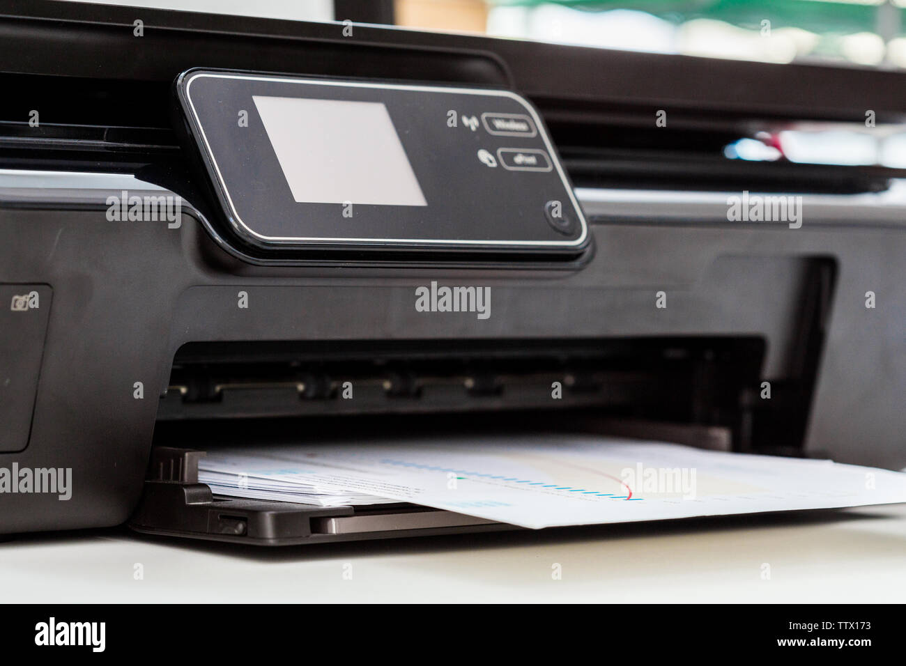 Printer, copier, scanner. Office table Stock Photo - Alamy