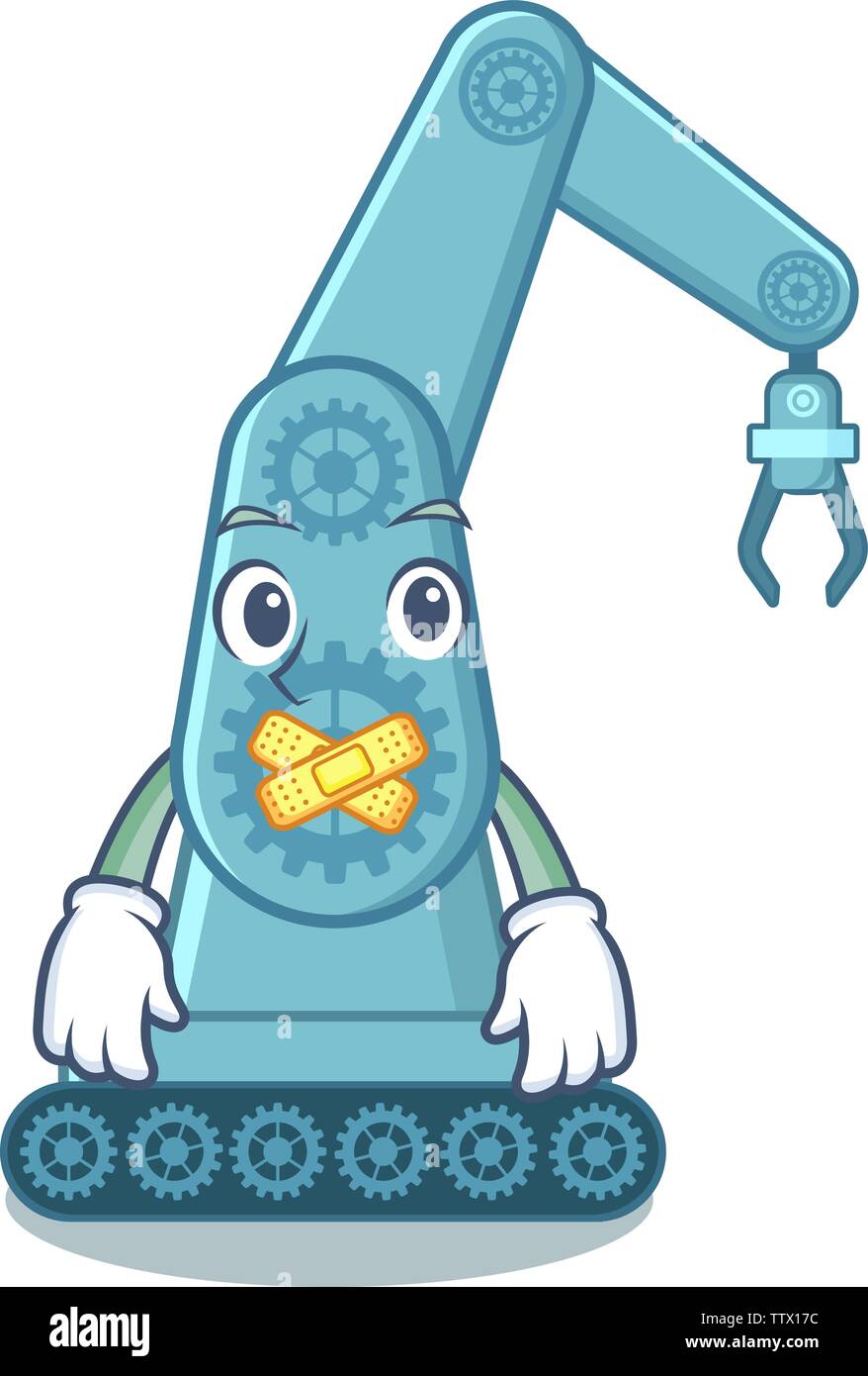 Silent toy mechatronic robot arm cartoon shape Stock Vector Image & Art ...