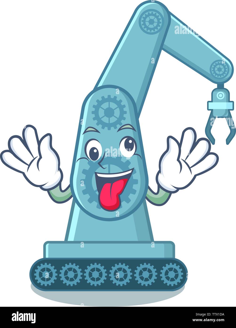 Crazy toy mechatronic robot arm cartoon shape Stock Vector Image & Art ...