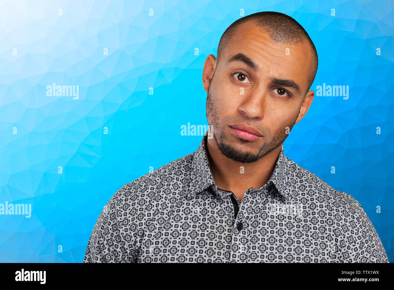 Handsome business man with a depressed expression Stock Photo - Alamy
