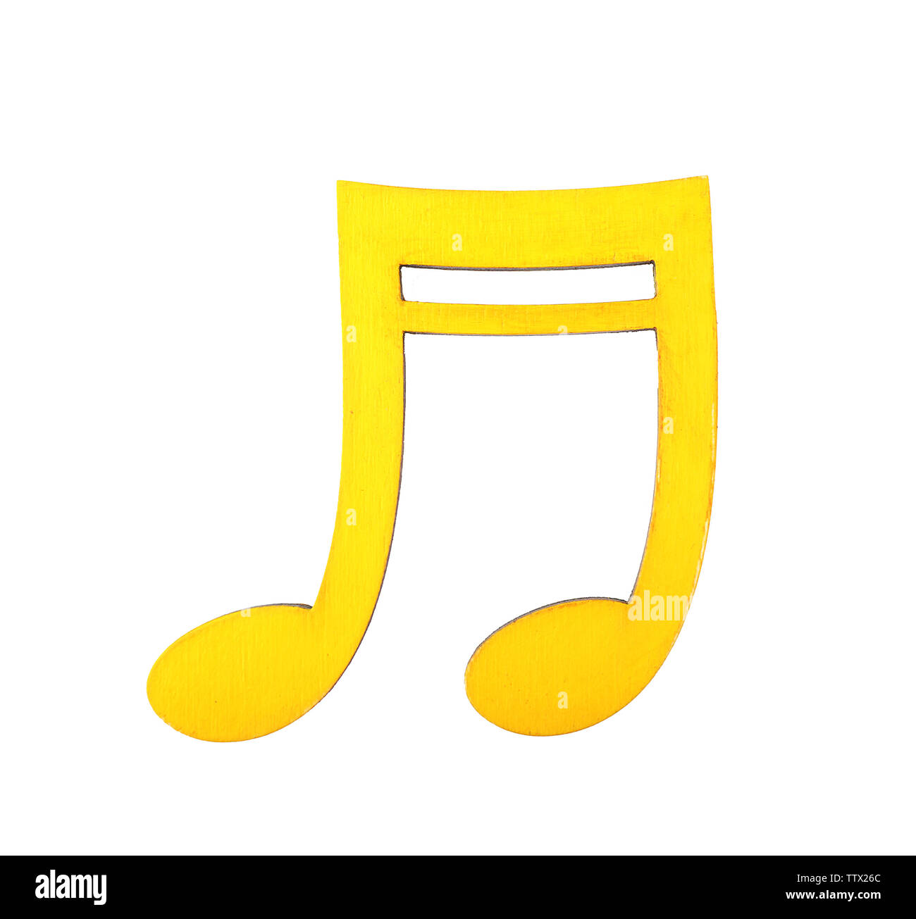 Color music note isolated on white Stock Photo - Alamy