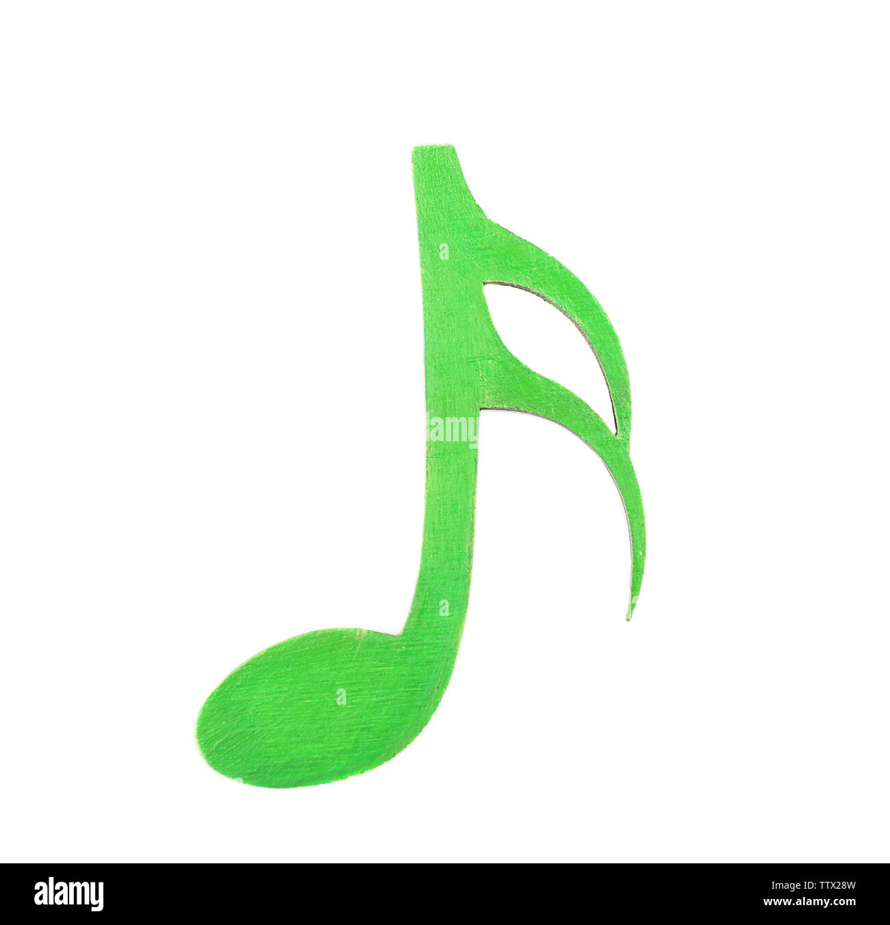 Color music note isolated on white Stock Photo - Alamy
