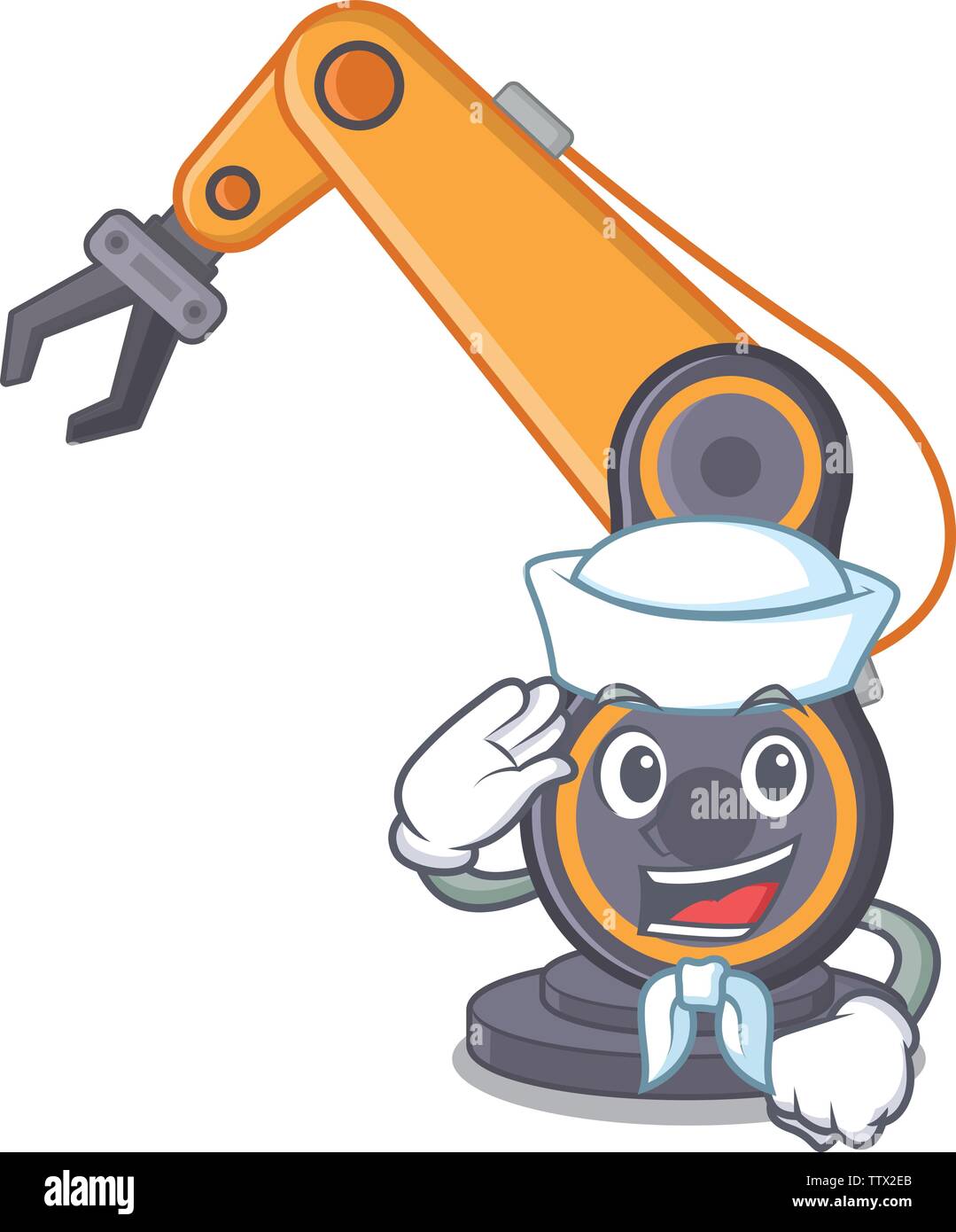 Sailor industrial robotic hand on mascot shape Stock Vector Image & Art ...