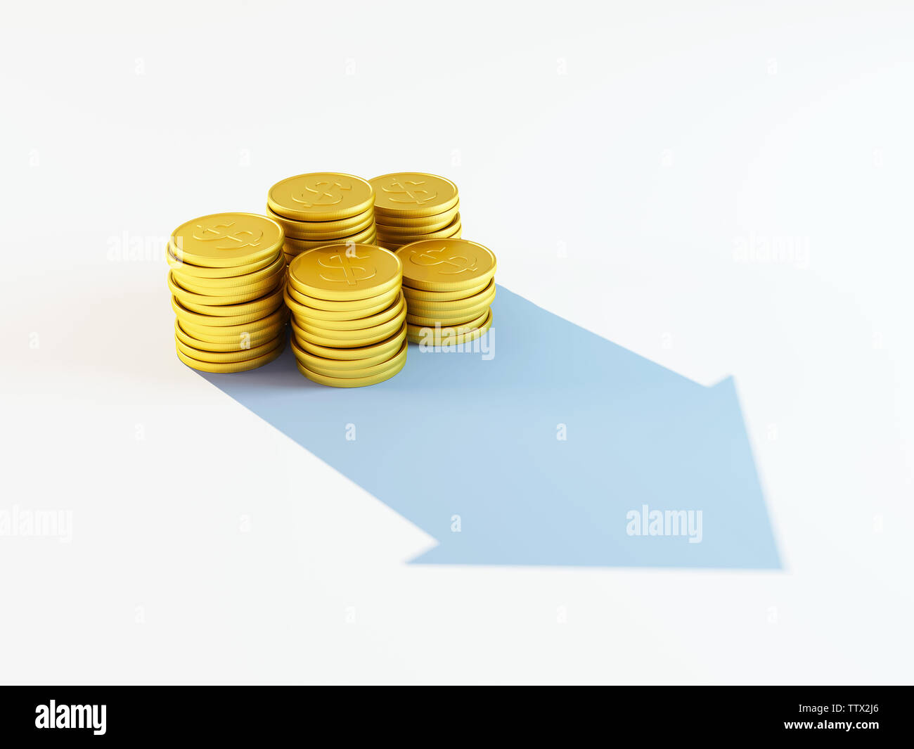 growing stack of coins for finance and banking concept Stock Photo - Alamy