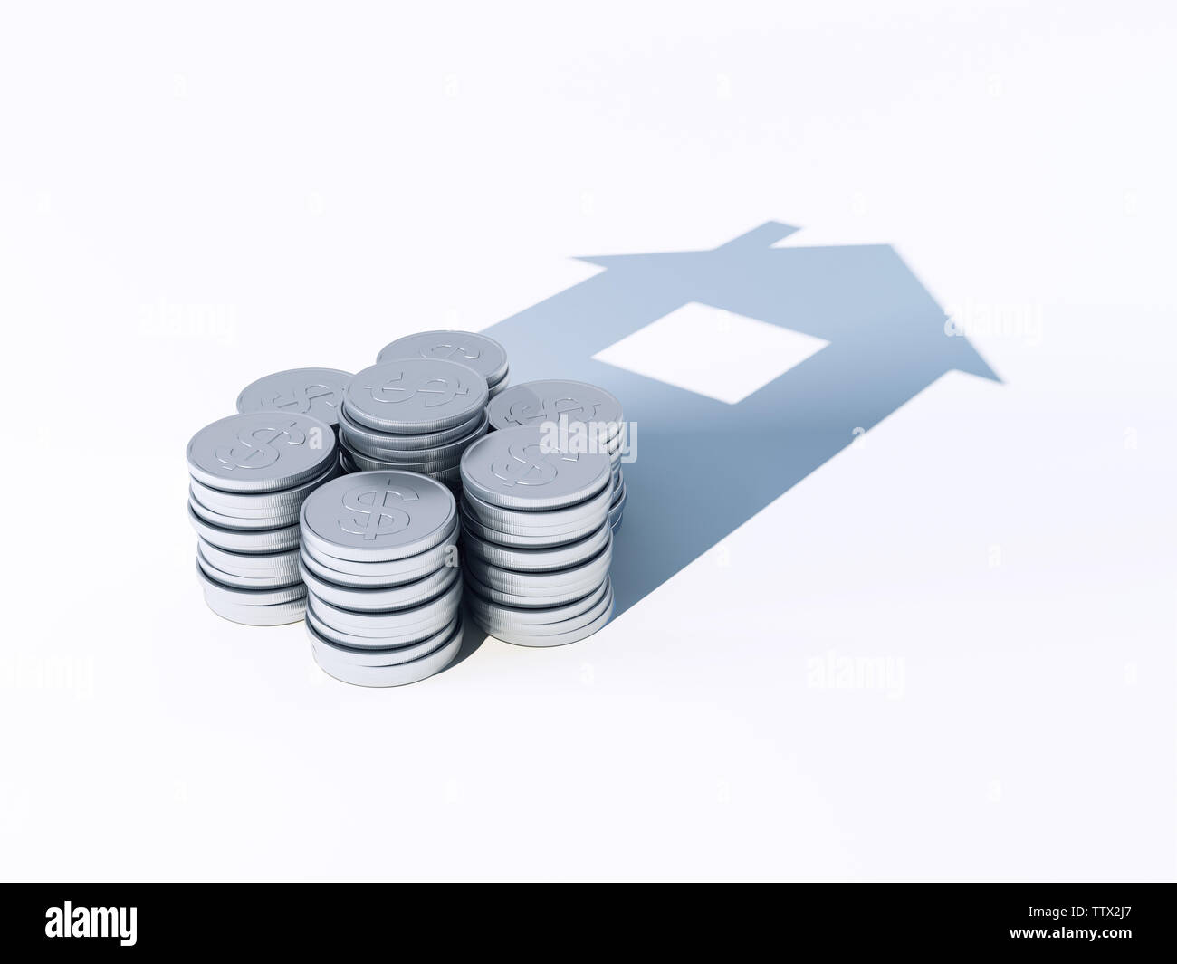 mortgage concept by money and shadow Stock Photo - Alamy