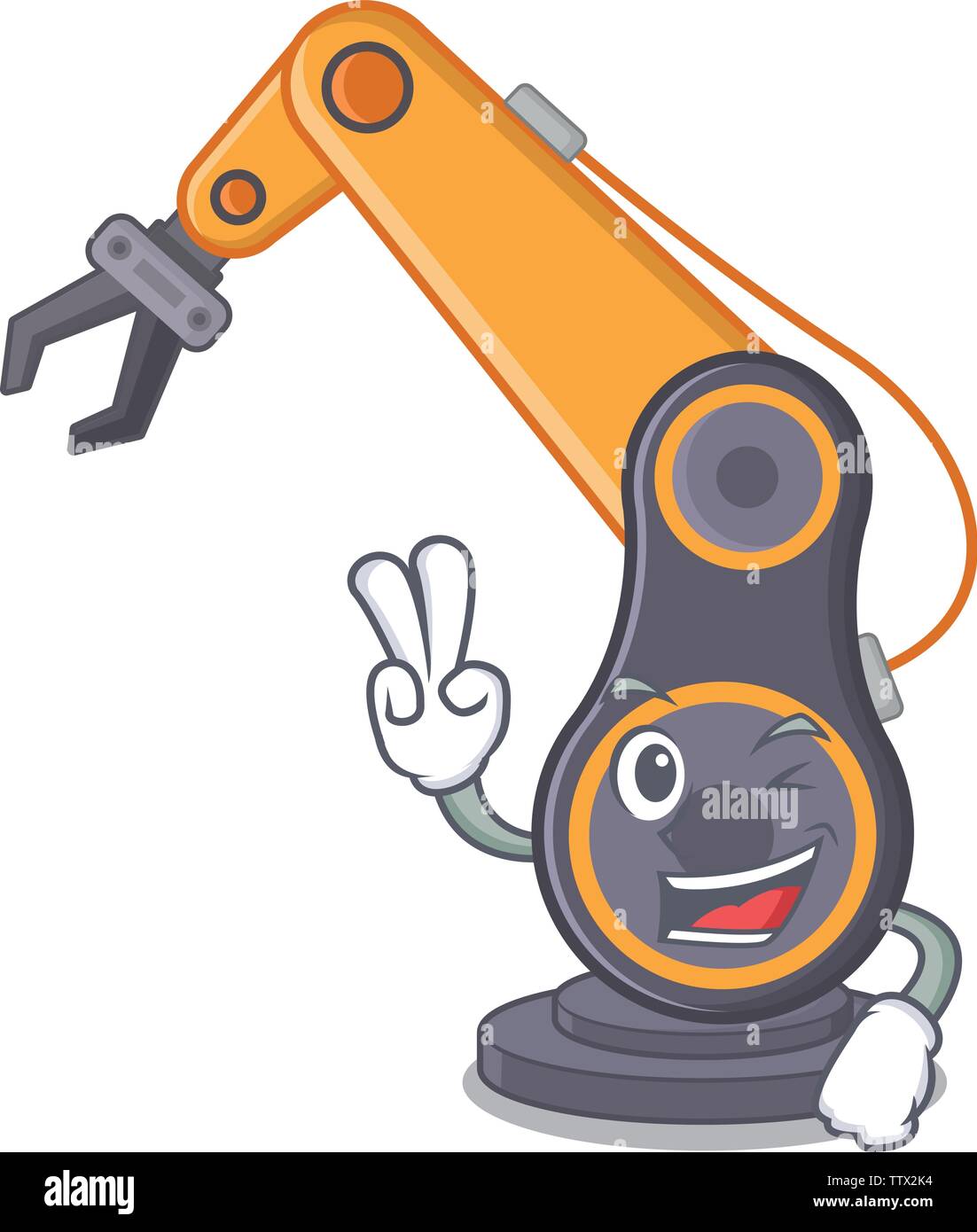 Two finger toy industrial robotic hand the a cratoon Stock Vector Image ...