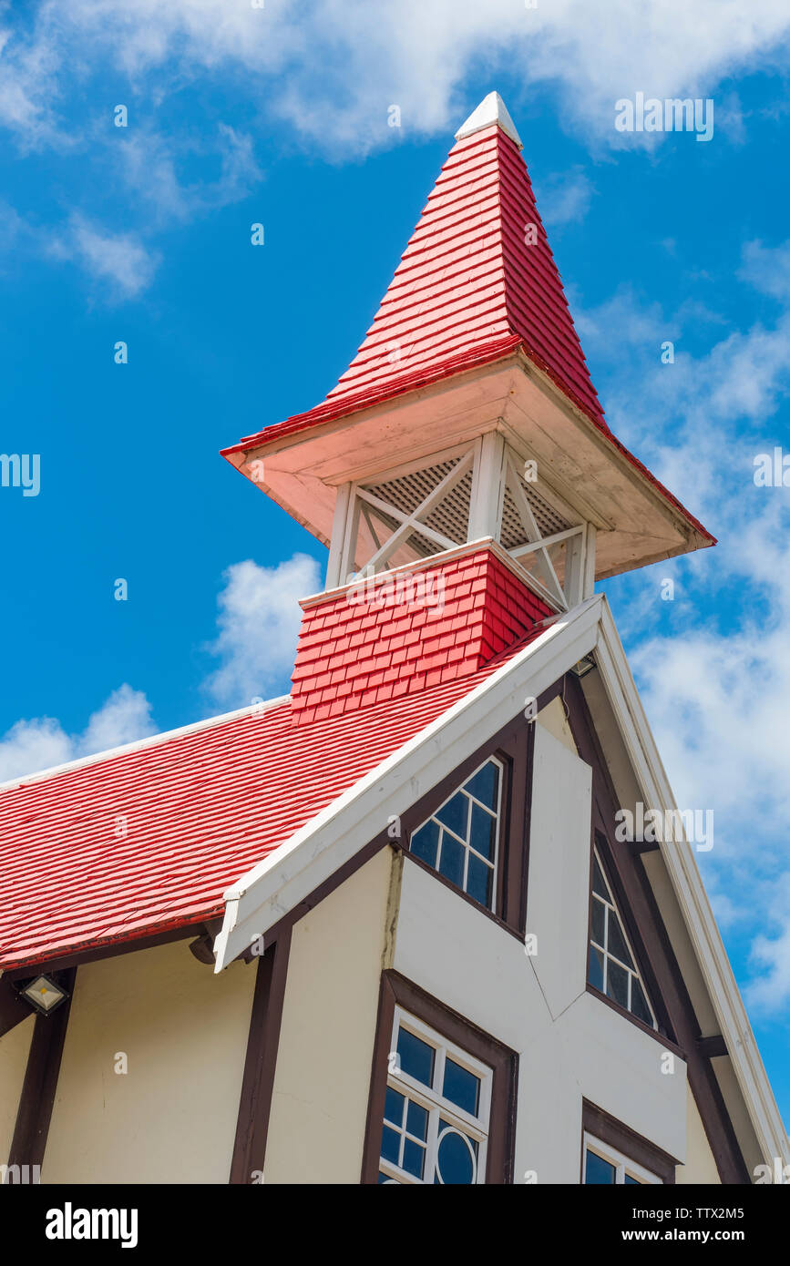 Red Church in Mauritius Stock Photo - Alamy