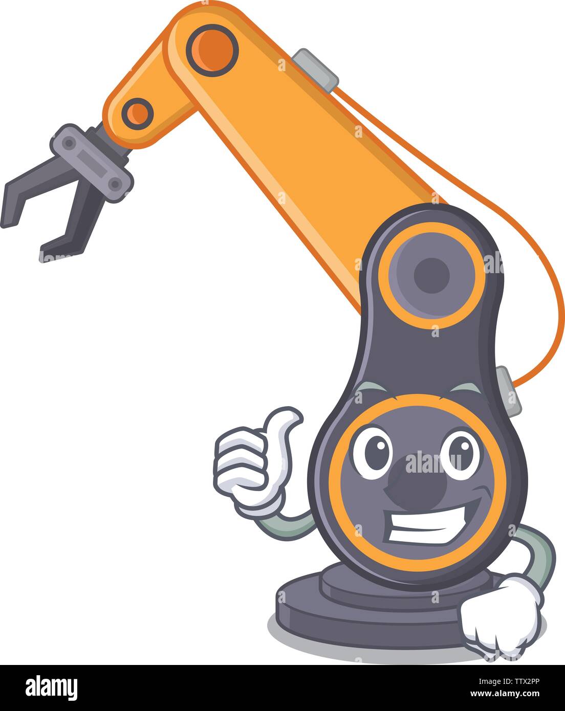 Thumbs up toy industrial robotic hand the a cratoon Stock Vector Image ...