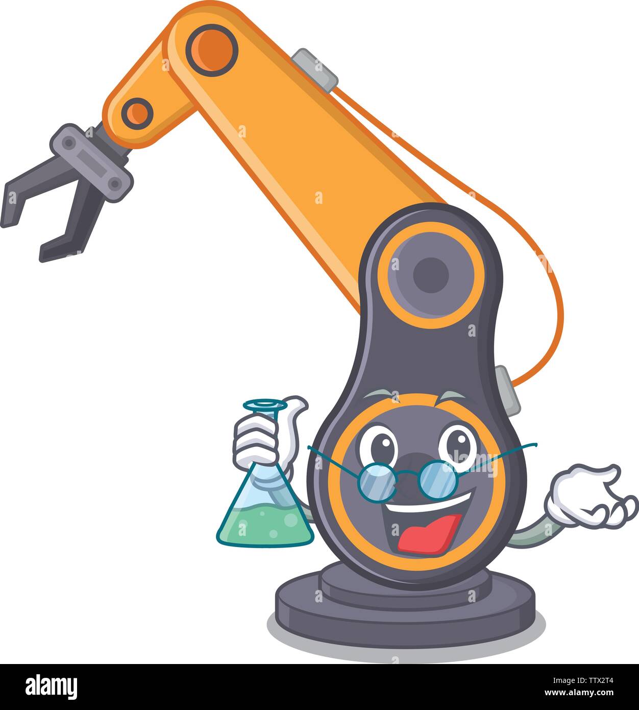 Professor toy industrial robotic hand the a cratoon Stock Vector Image ...