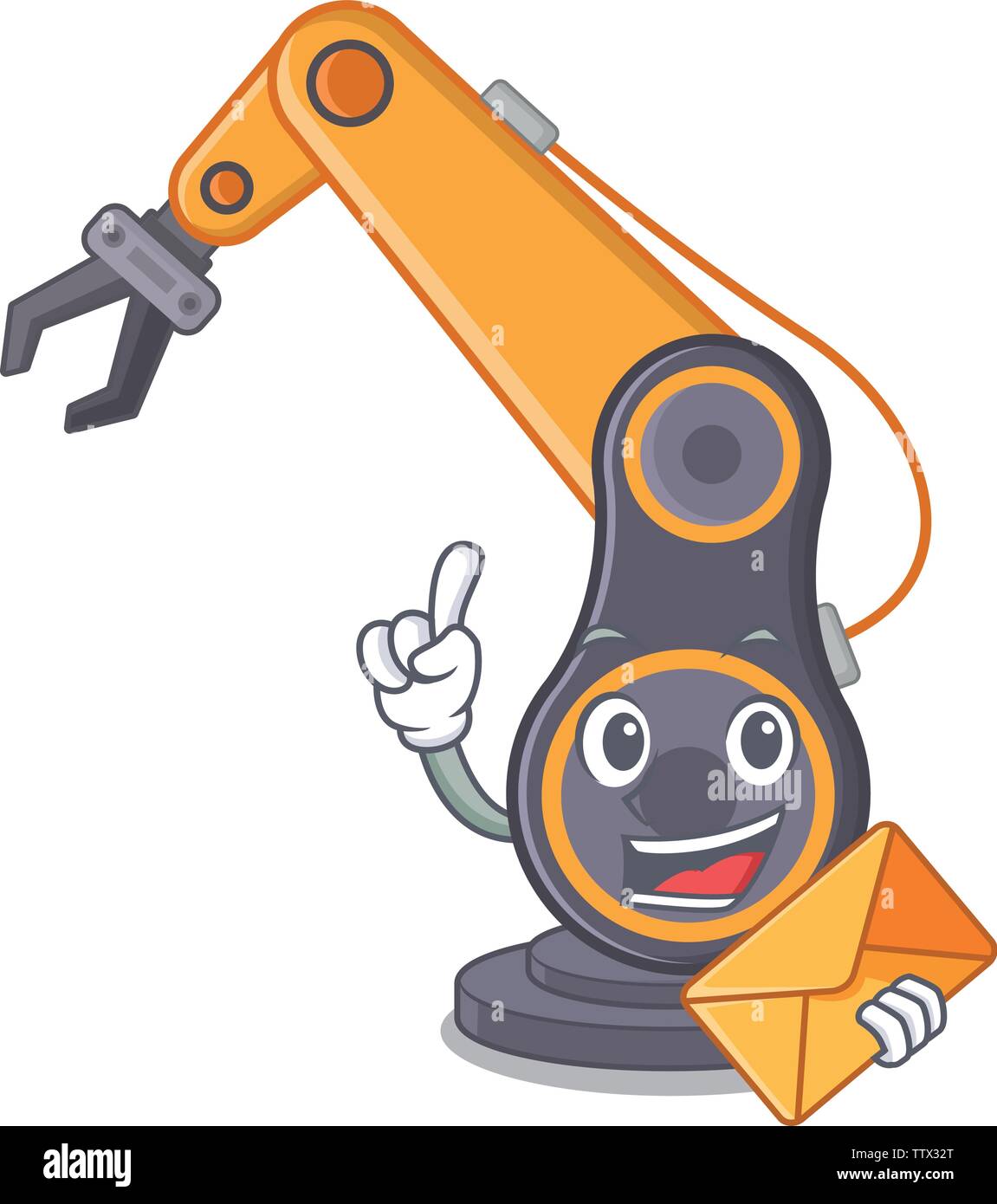 Robot postman Stock Vector Images - Alamy