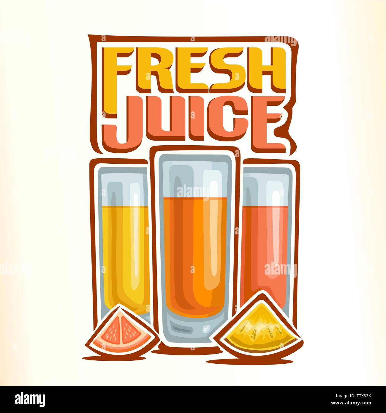Vector logo fresh juice Stock Vector Image & Art - Alamy