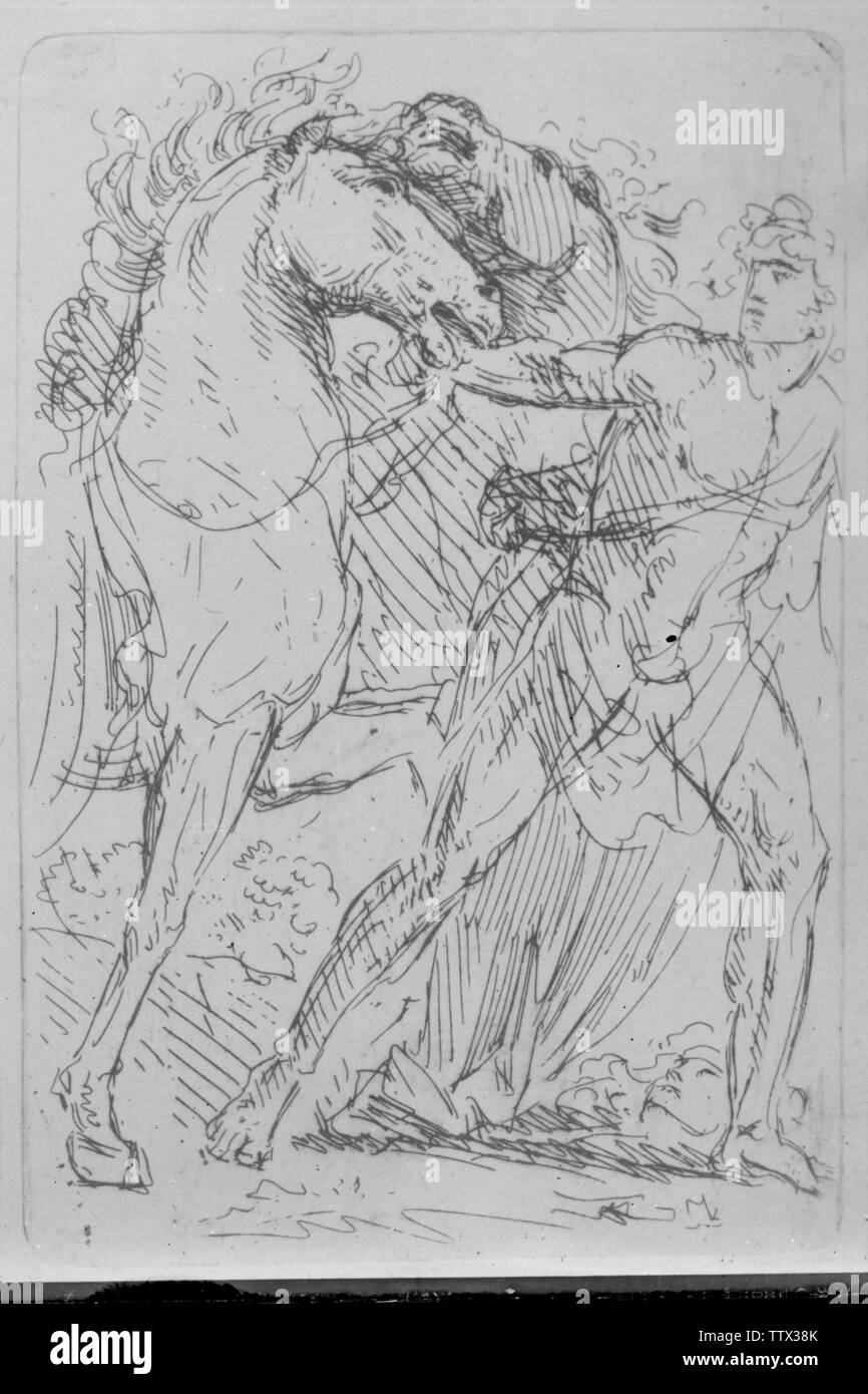 Abel, Joseph, The Rosselenker, etching, photograph based on etching ...