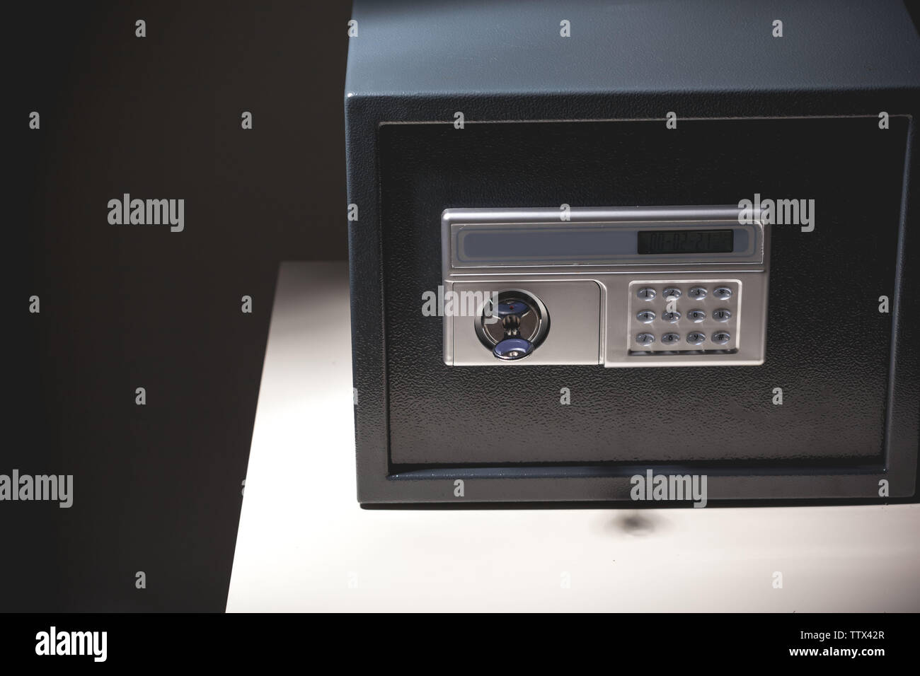 safe on black background Stock Photo - Alamy