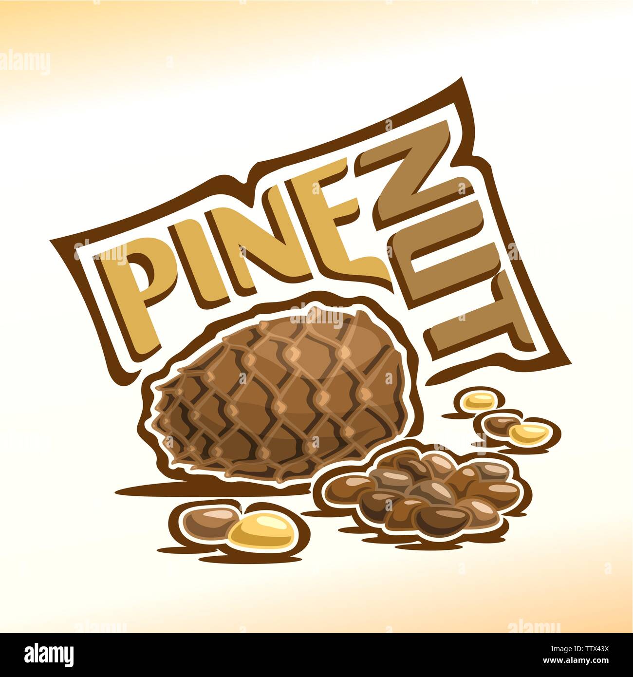 Vector logo for pine nut Stock Vector Image & Art - Alamy