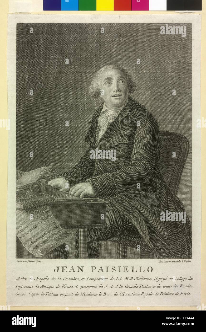 Paisiello, Giovanni, etching by Vincenzo Aloja based on a painting by ...