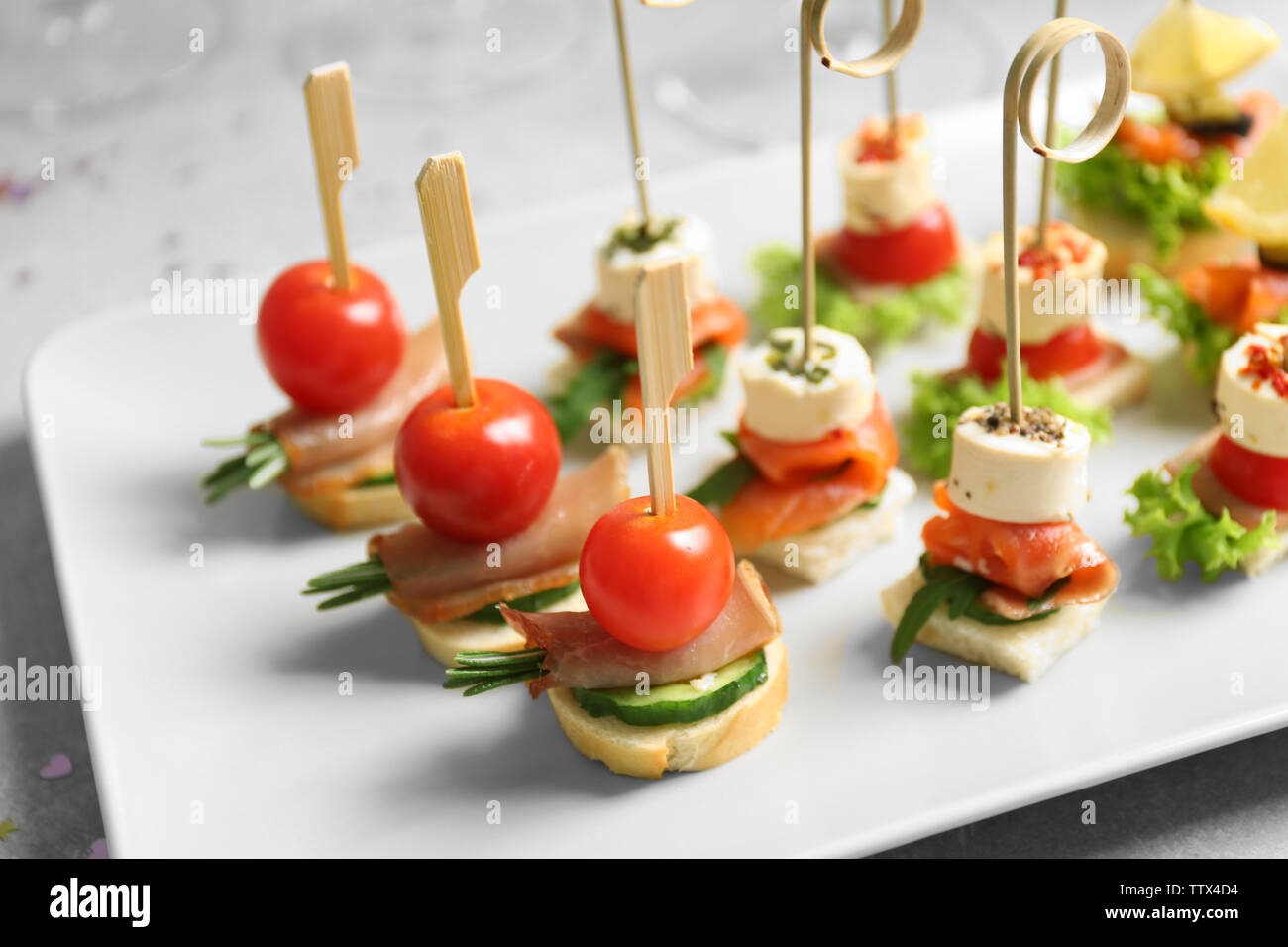 Assorted canapes hi-res stock photography and images - Alamy