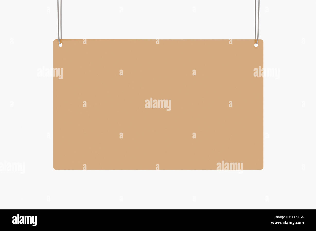 Hanging blank label Stock Photo - Alamy