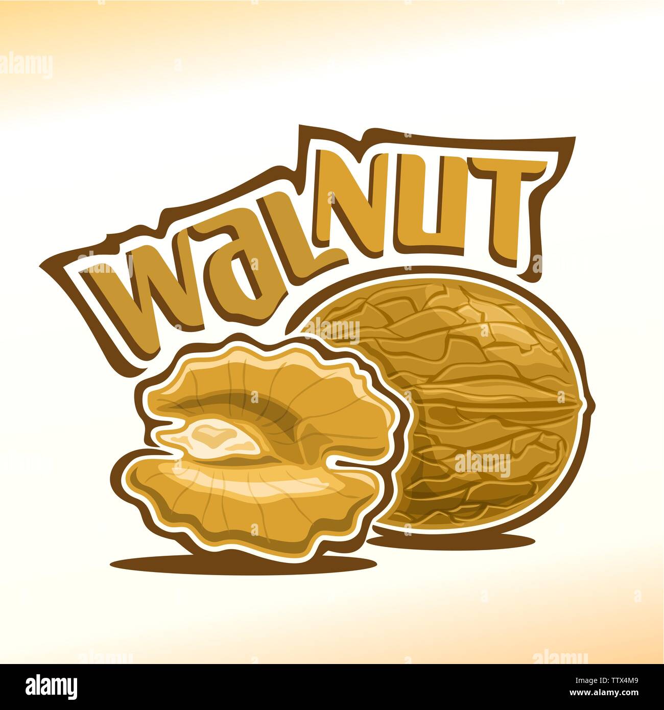Vector logo for walnut Stock Vector Image & Art - Alamy
