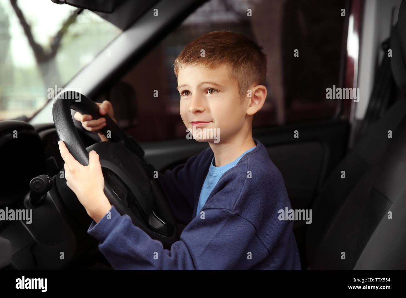 Children pretending drive hi-res stock photography and images - Alamy