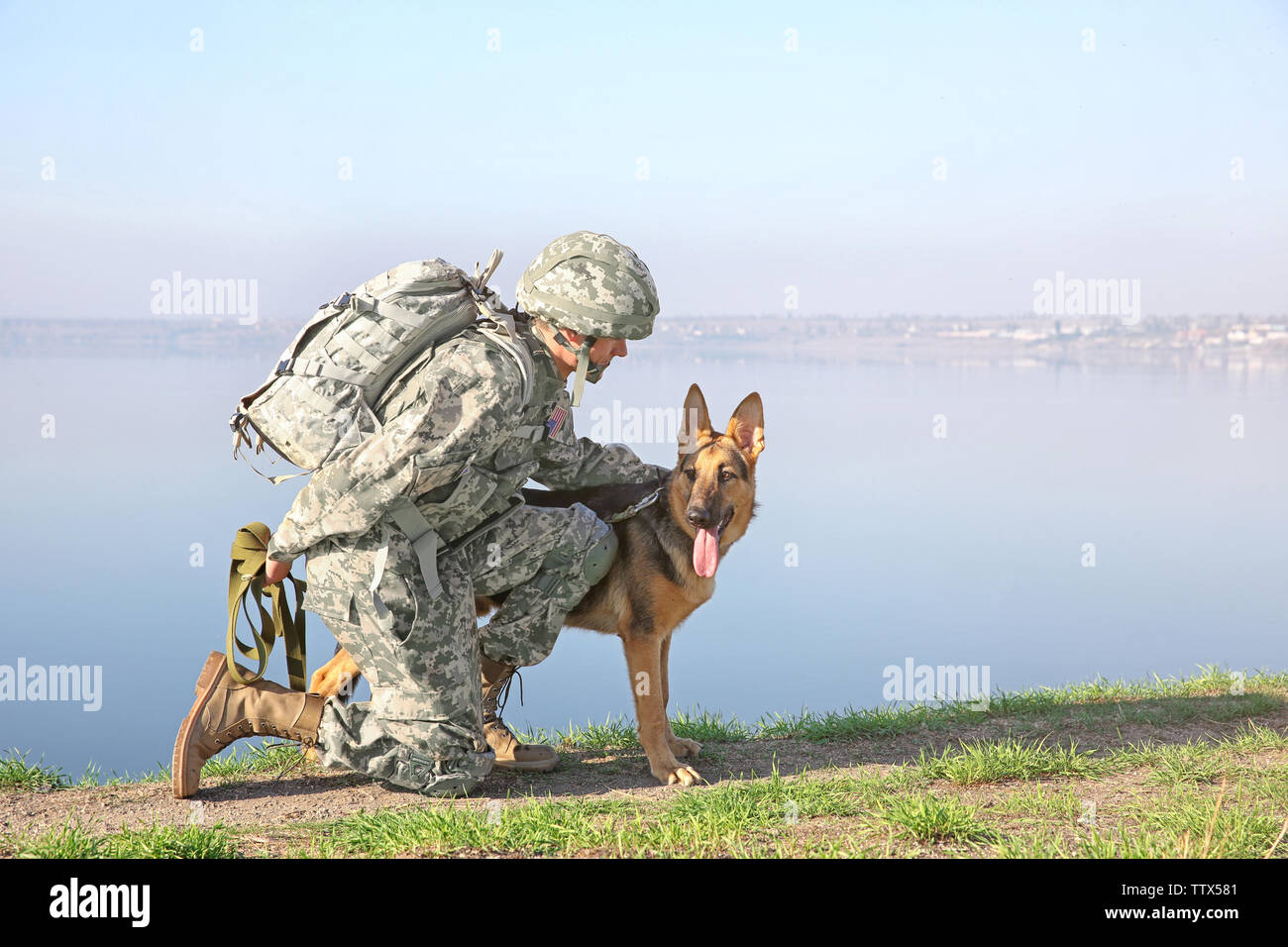 Soldier german shepherd hi-res stock photography and images - Alamy