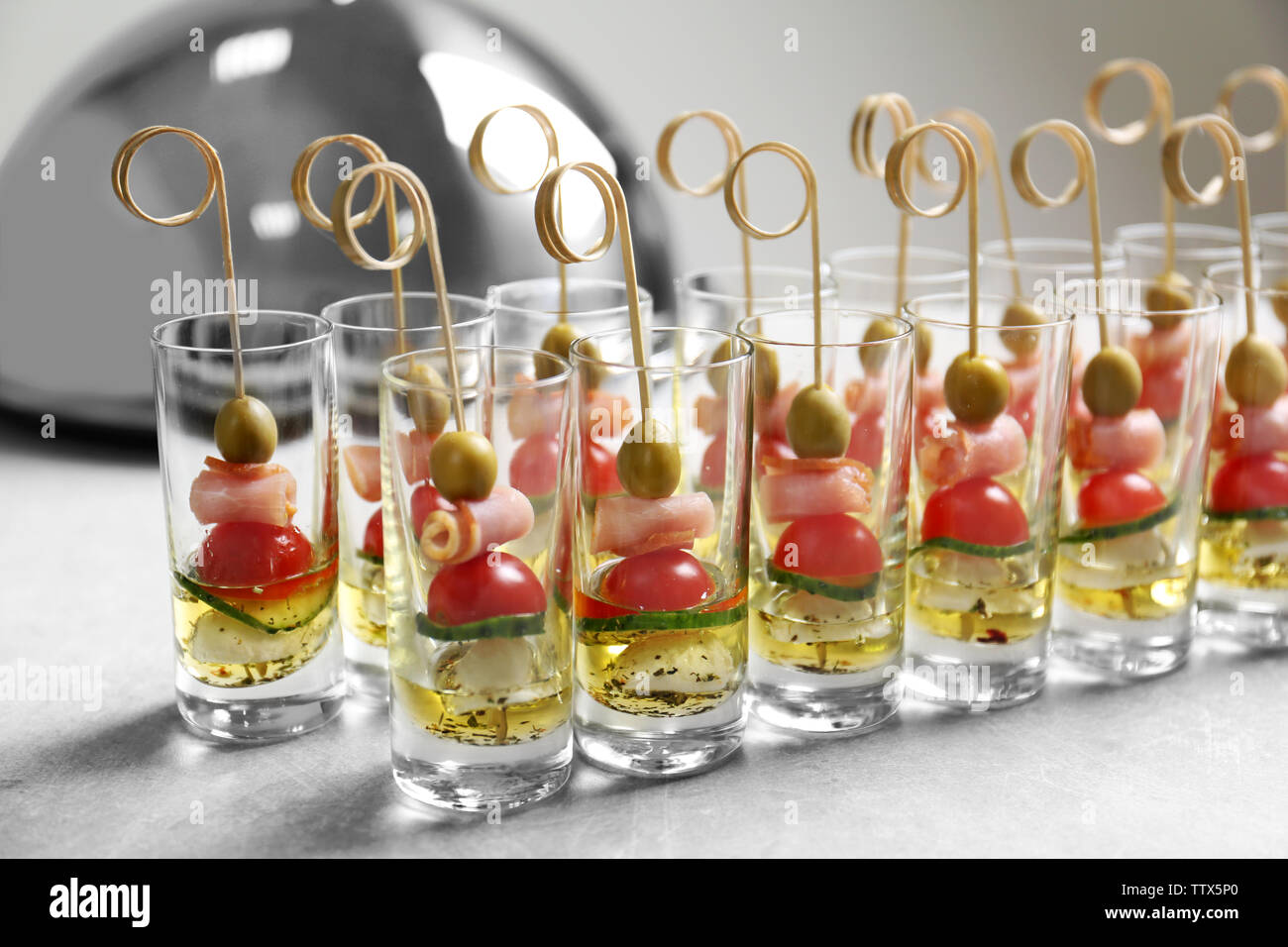Canapes on buffet table stand hi-res stock photography and images - Alamy