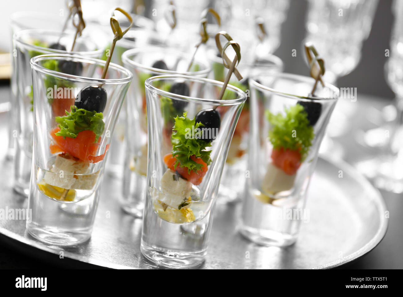 Canape cups hi-res stock photography and images - Alamy