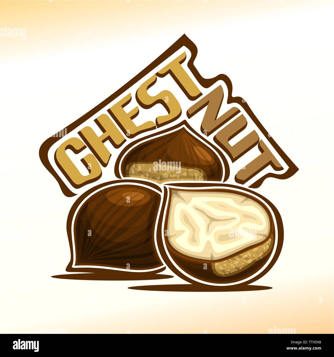 Vector logo for chestnut Stock Vector Image & Art - Alamy