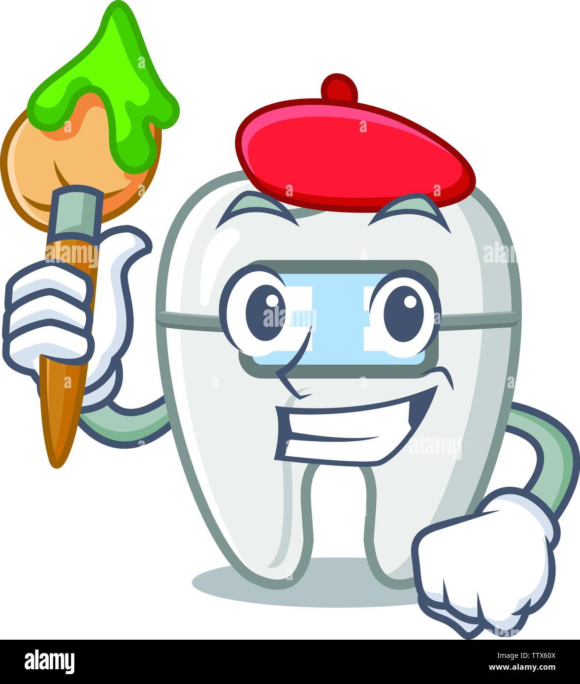 Artist braces in the character gear box Stock Vector Image & Art - Alamy