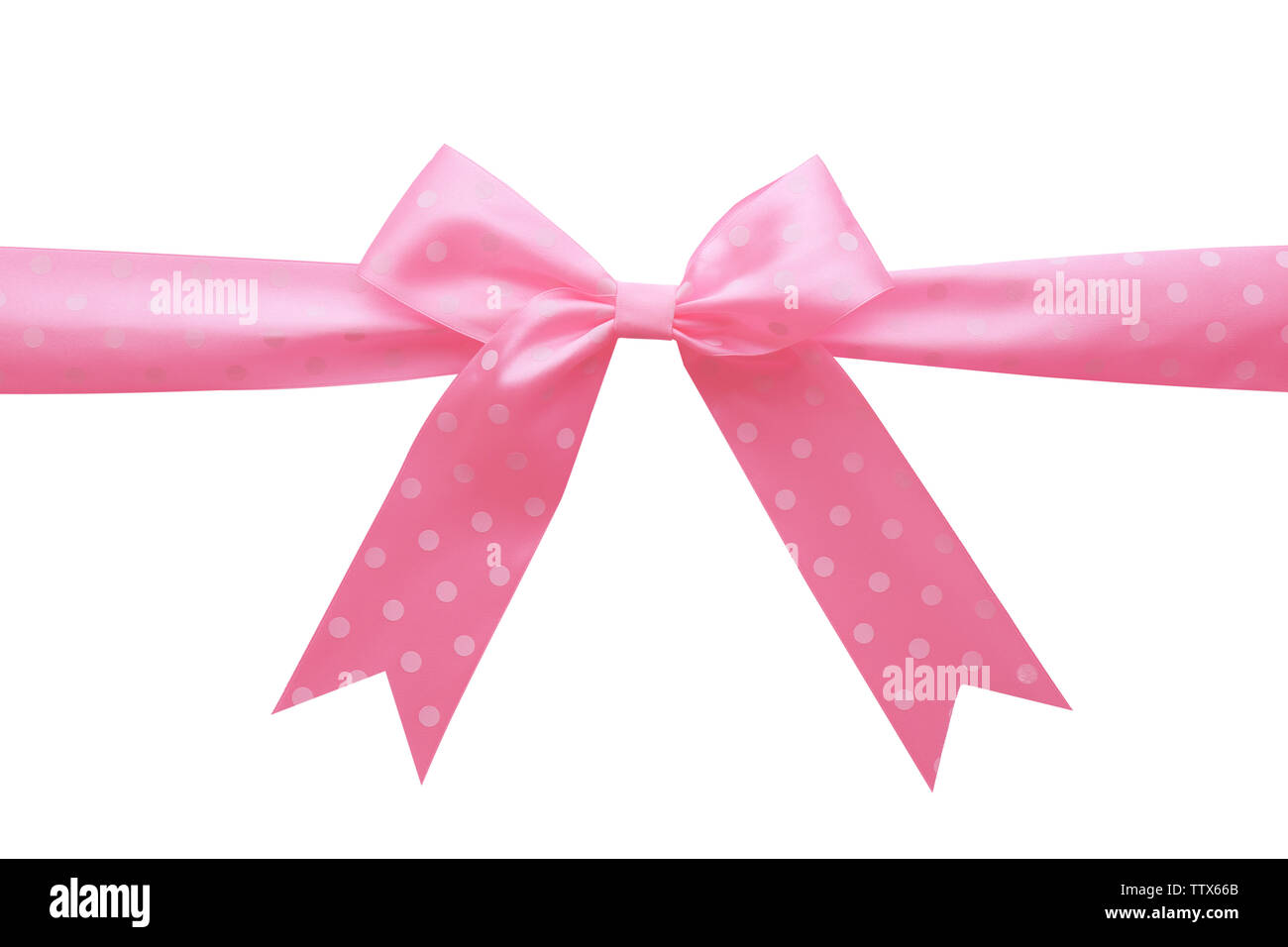 Pink bow on light background Stock Photo - Alamy