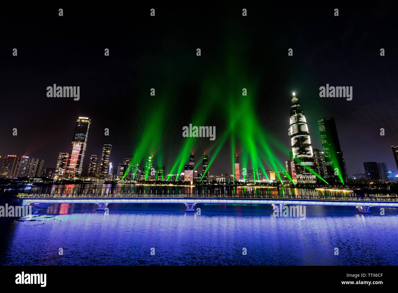 Shenzhen Light Show Stock Photo - Alamy