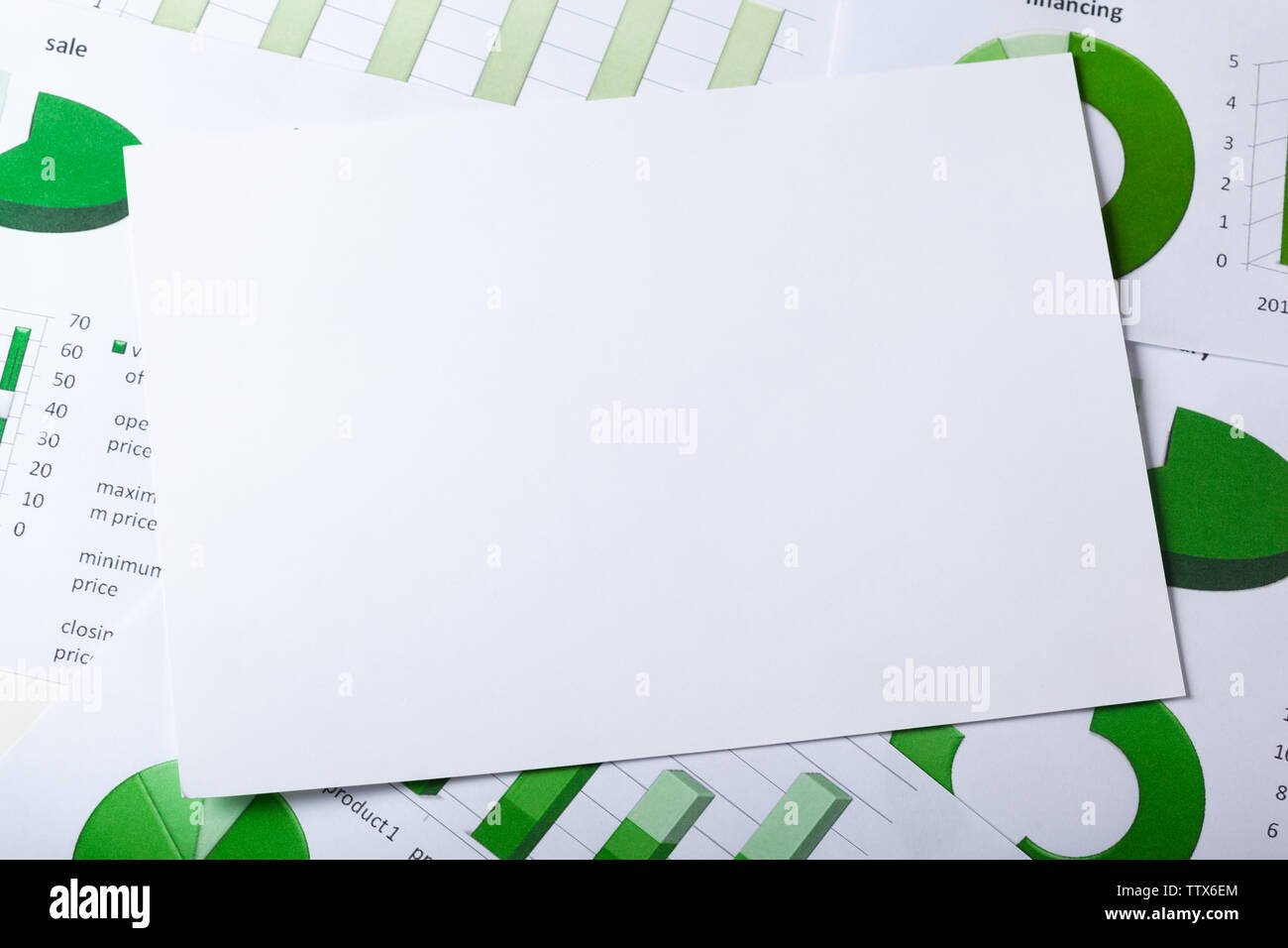 Business Charts Green Stock Photo - Alamy