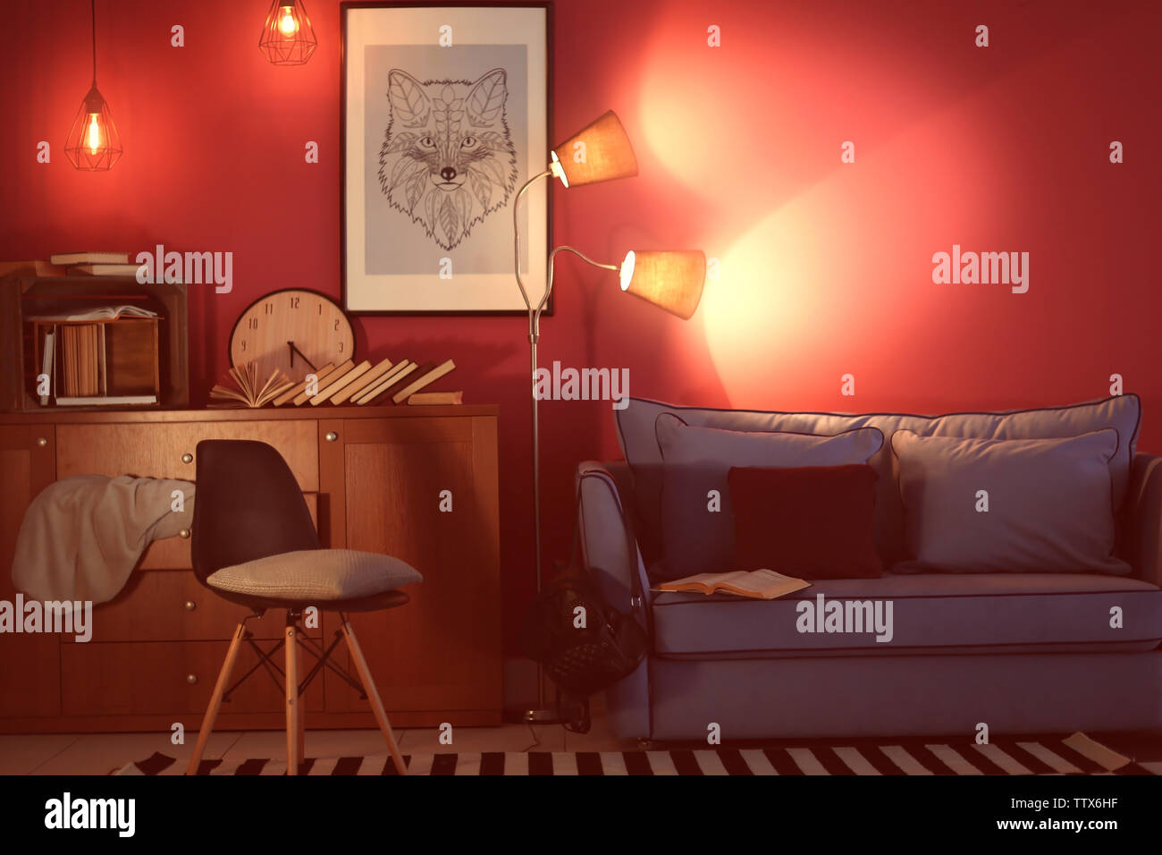 New sofa in modern room interior. Minimalism concept Stock Photo - Alamy