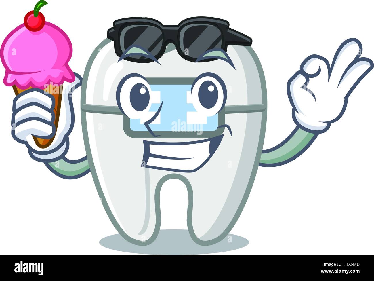 Cartoon character teeth sun glasses hi-res stock photography and images ...