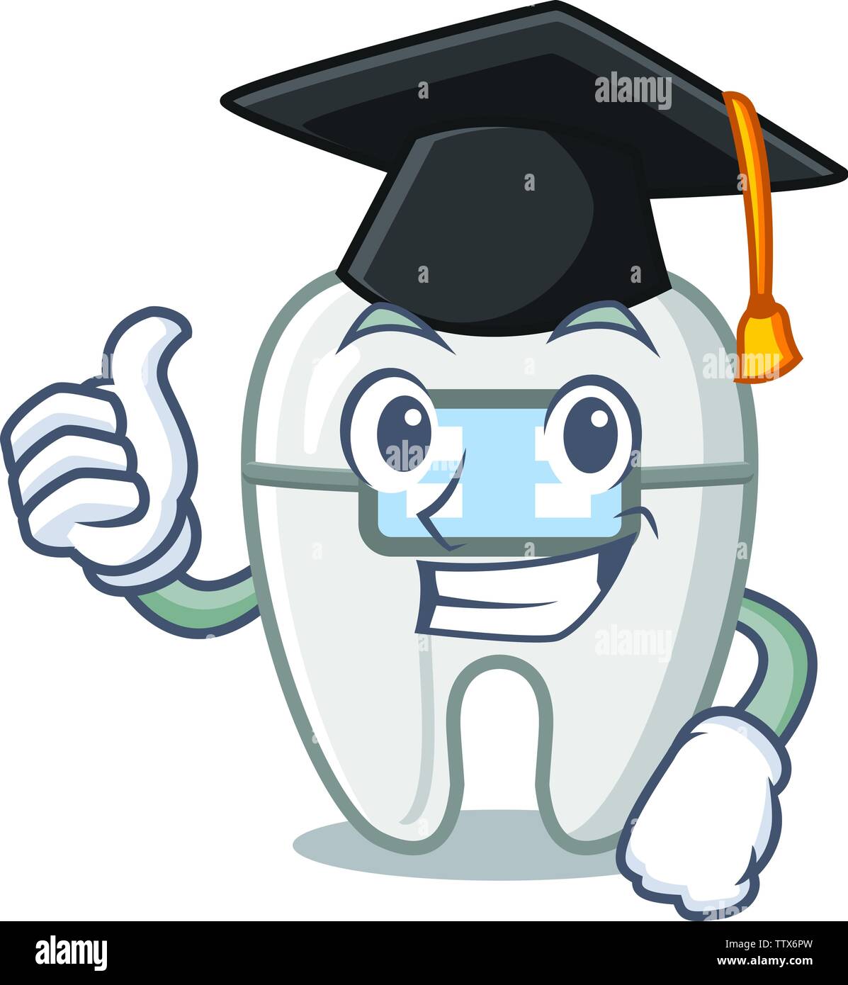 Graduation braces isolated with in the cartoon Stock Vector Image & Art ...