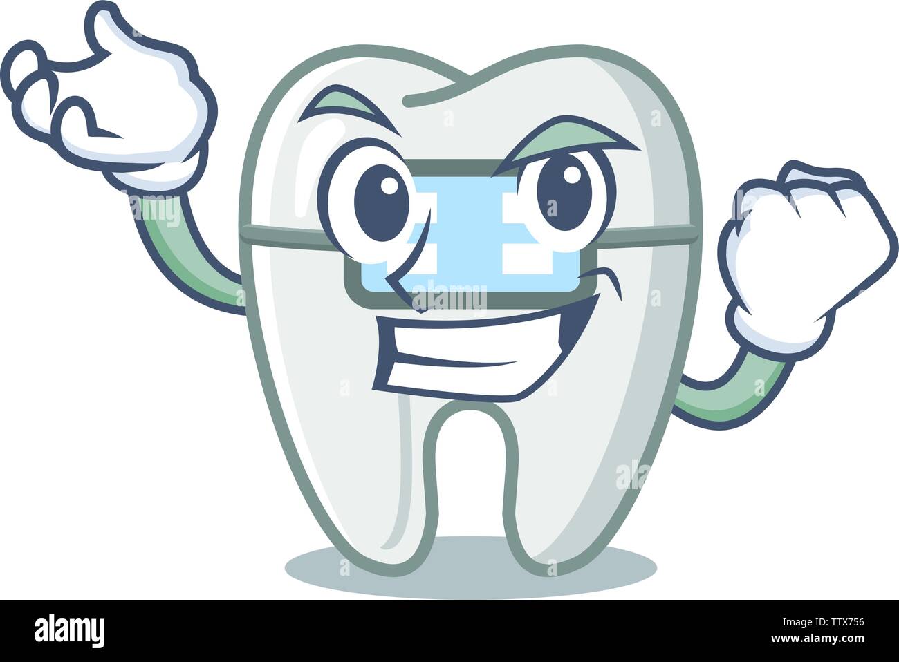 Successful braces isolated with in the cartoon Stock Vector Image & Art ...